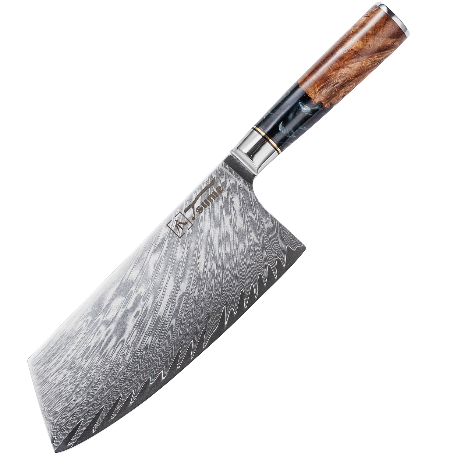 Chai Dao Hackbeil Onyx - Damast Küchenmesser von Tsume